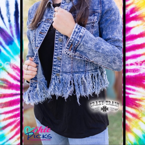 Crazy Train | Jackets & Coats | Crazy Train Denim Darling Fringe Denim ...